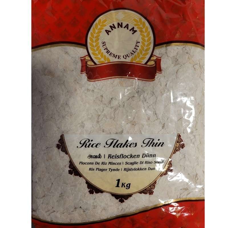 Annam Rice Flakes Thin White 1kg – Indira Indian Foods