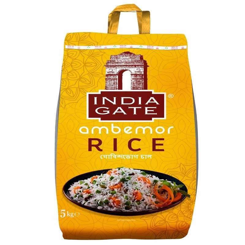 India Gate Ambemor Rice 5kg – Indira Foods