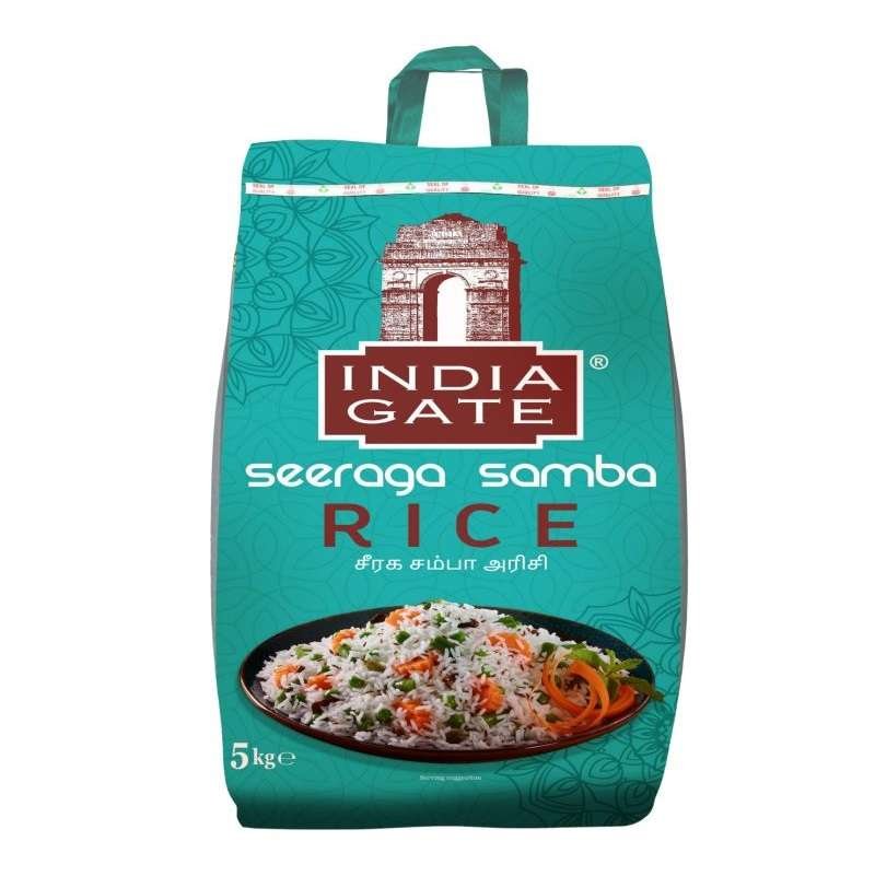 India Gate Seeraga Samba Rice 5kg – Indira Foods