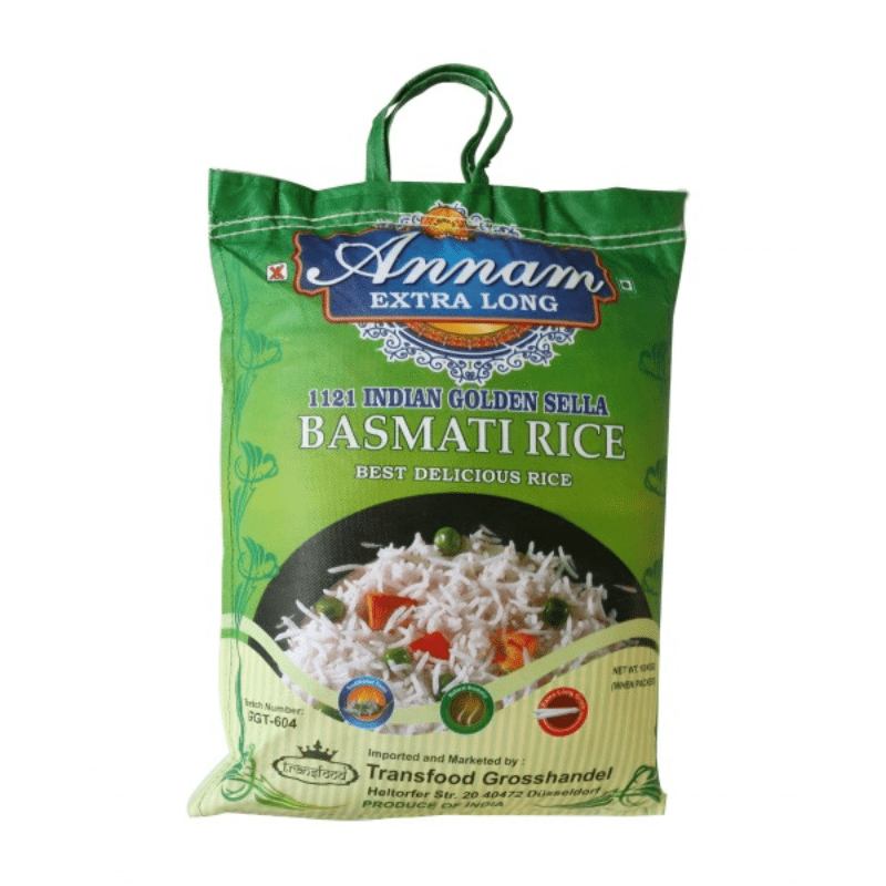 Annam Premium Creamy Sella Basmati Rice(1121) 10kg – Indira Foods