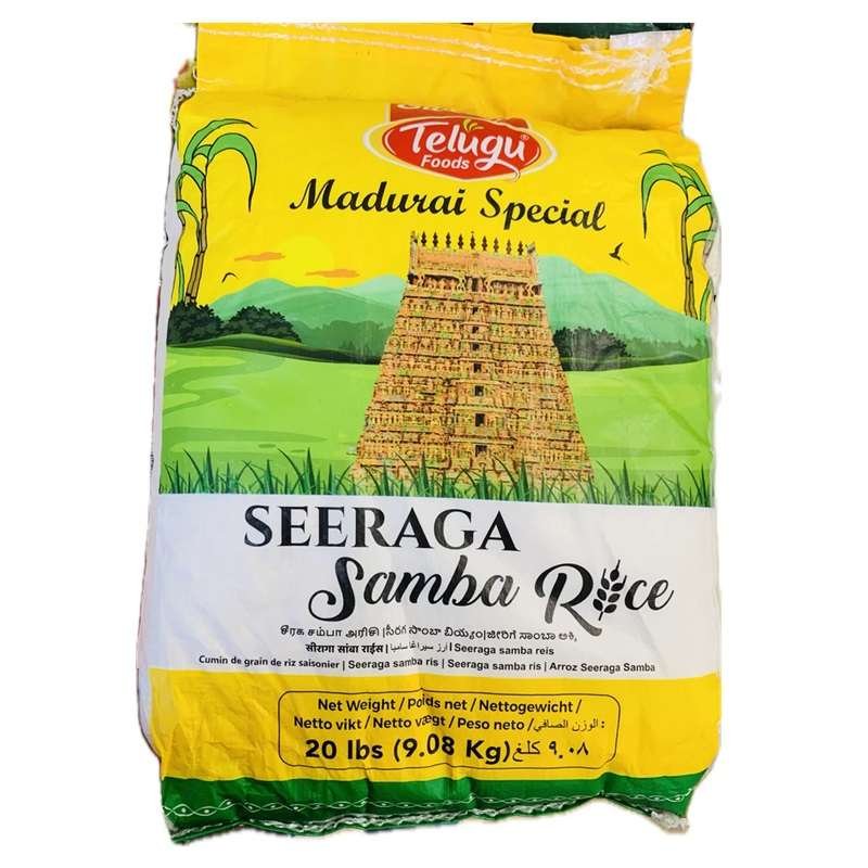 Telugu Seeraga Samba Rice 4.54 kg – Indira Foods