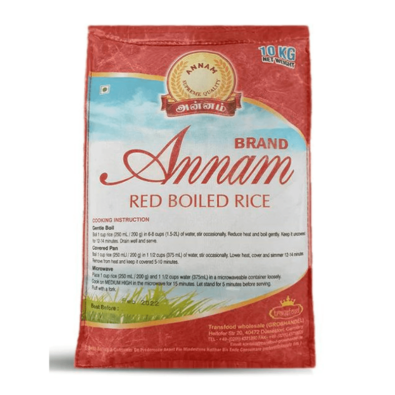 Annam Red Paraboiled Matta Rice 5kg – Indira Foods