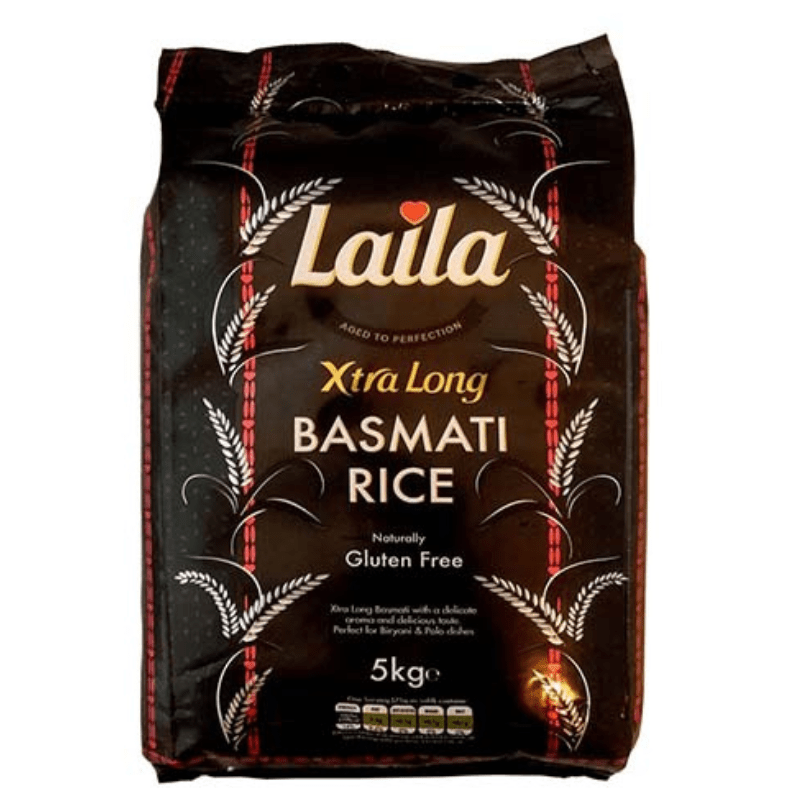 Laila Xtra Long Grain Basmati Rice 5kg – Indira Foods