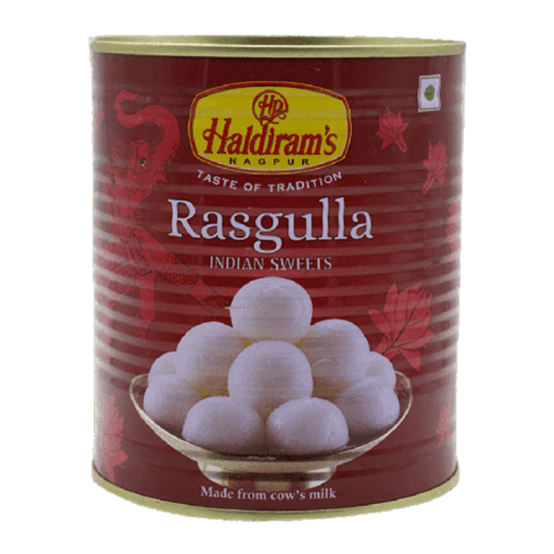 Haldirams Sweet Rasgulla Tin 1kg – Indira Foods