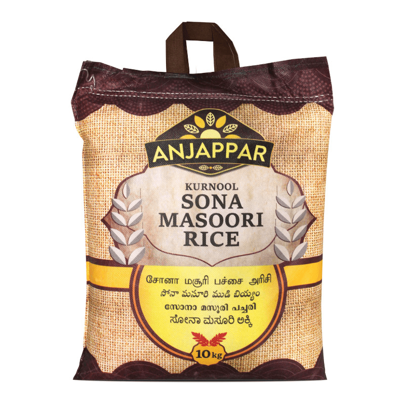 Anjappar Kurnool Sonamasoori Rice 10kg – Indira Foods